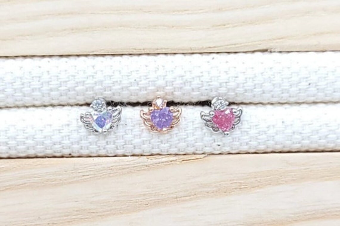 Heart Wing Cartilage Piercing: Surgical Steel Bar (16G/20G) - Etsy
