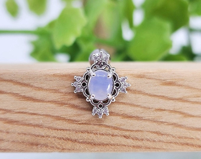 16gauge Snow White Mirror Moon Stone Piercing /various Selections of ...