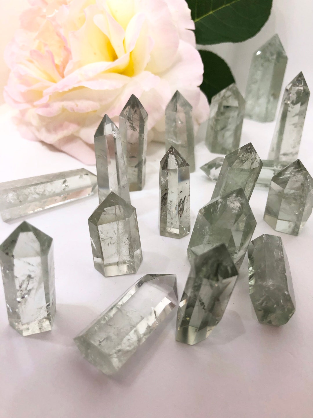 Small Prasiolite Aka Green Quartz Polished Points/ Towers - One, AAA ...