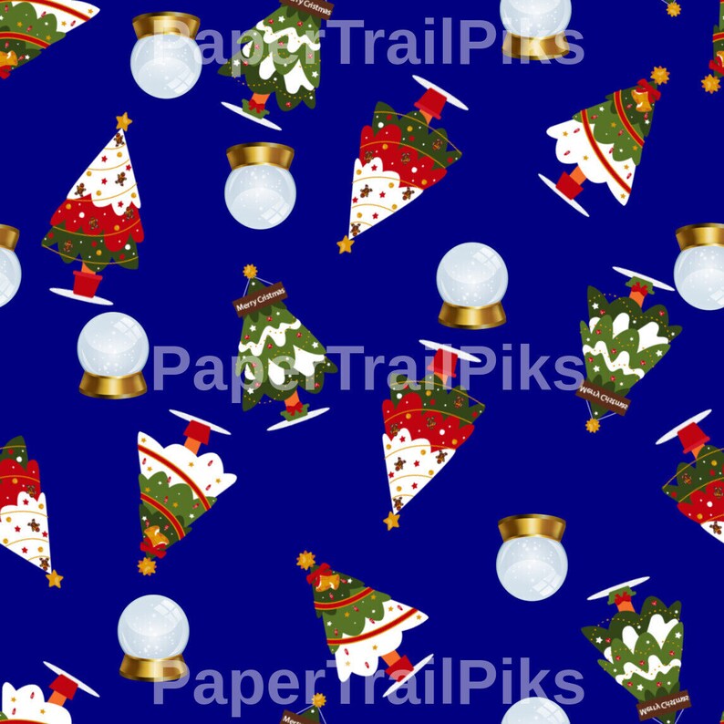 Christmas Tree Digital Papers Holiday Craft Instant - Etsy