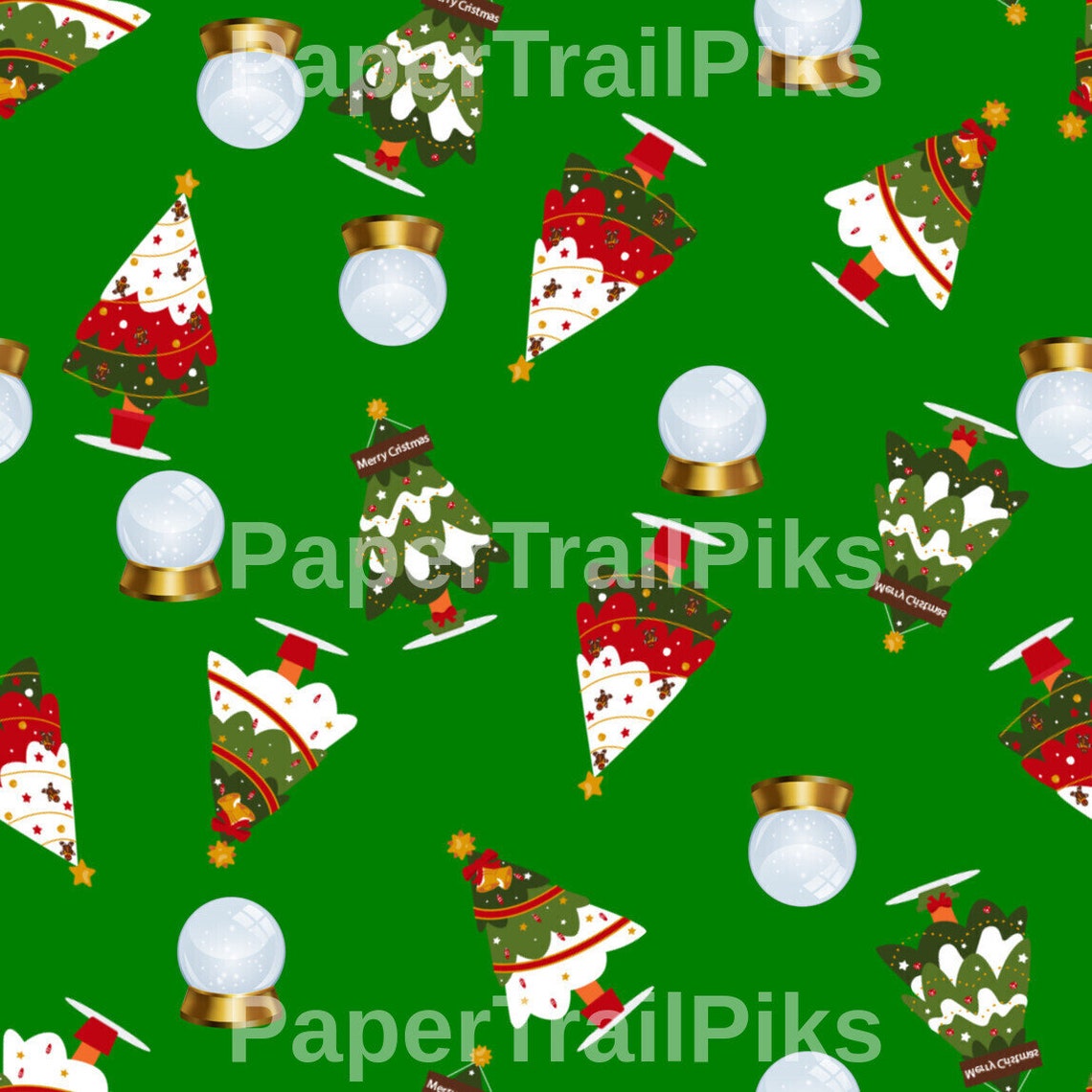 Christmas Tree Digital Papers Holiday Craft Instant - Etsy