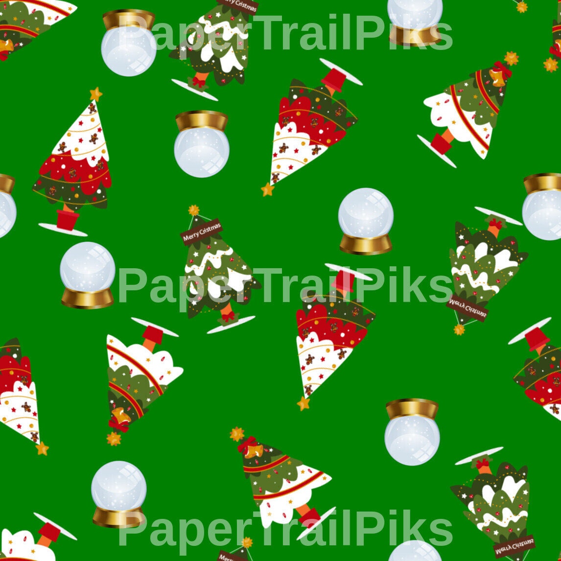 Christmas Tree Digital Papers Holiday Craft Instant - Etsy