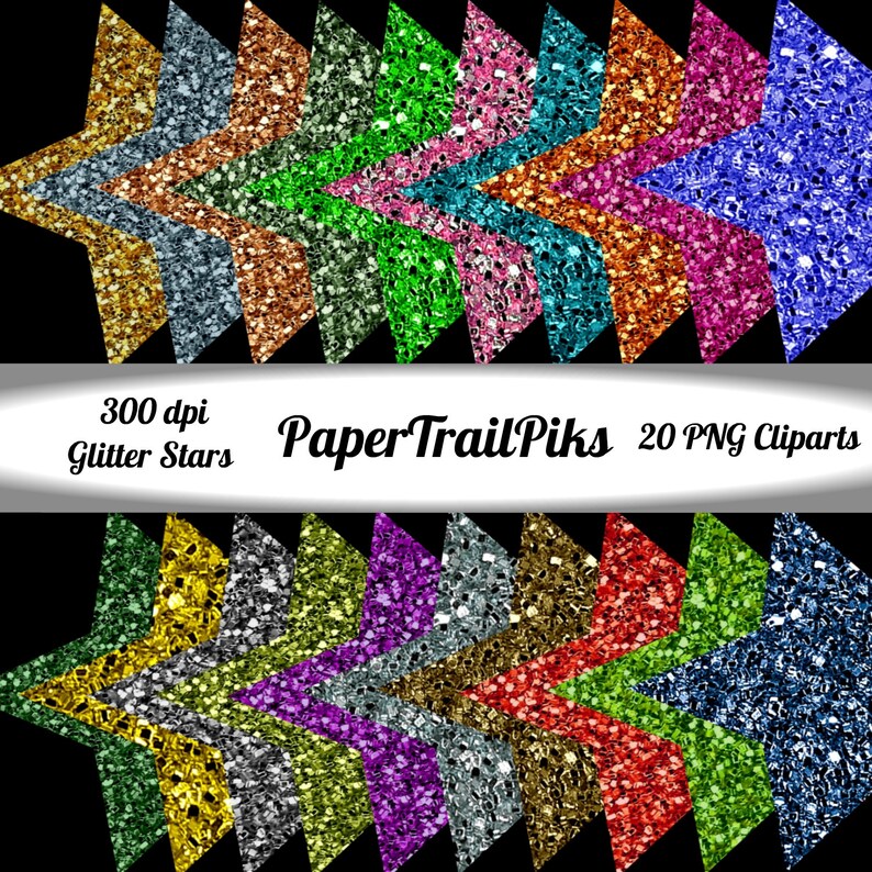 Glitter Stars Digital Cliparts Downloads, Sparkle Stars PNG Clipart ...