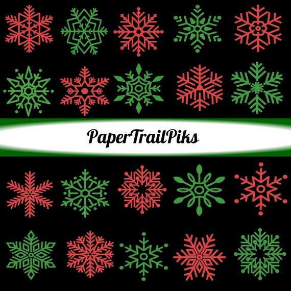 Red And Green Snowflakes