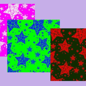 Stars Digital Paper Downloads Seamless Background Starry - Etsy