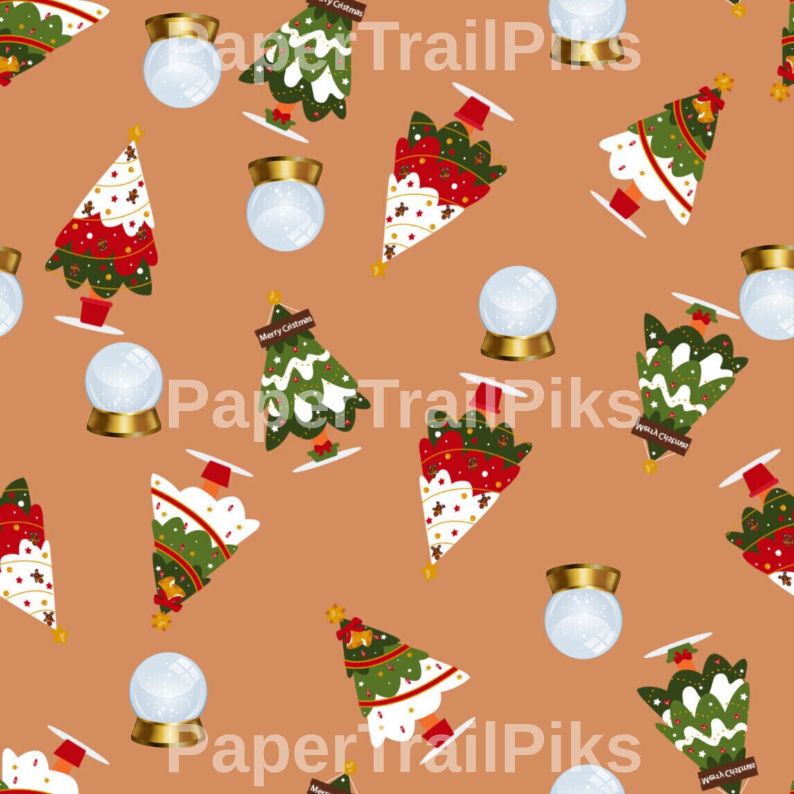 Christmas Tree Digital Papers Holiday Craft Instant - Etsy