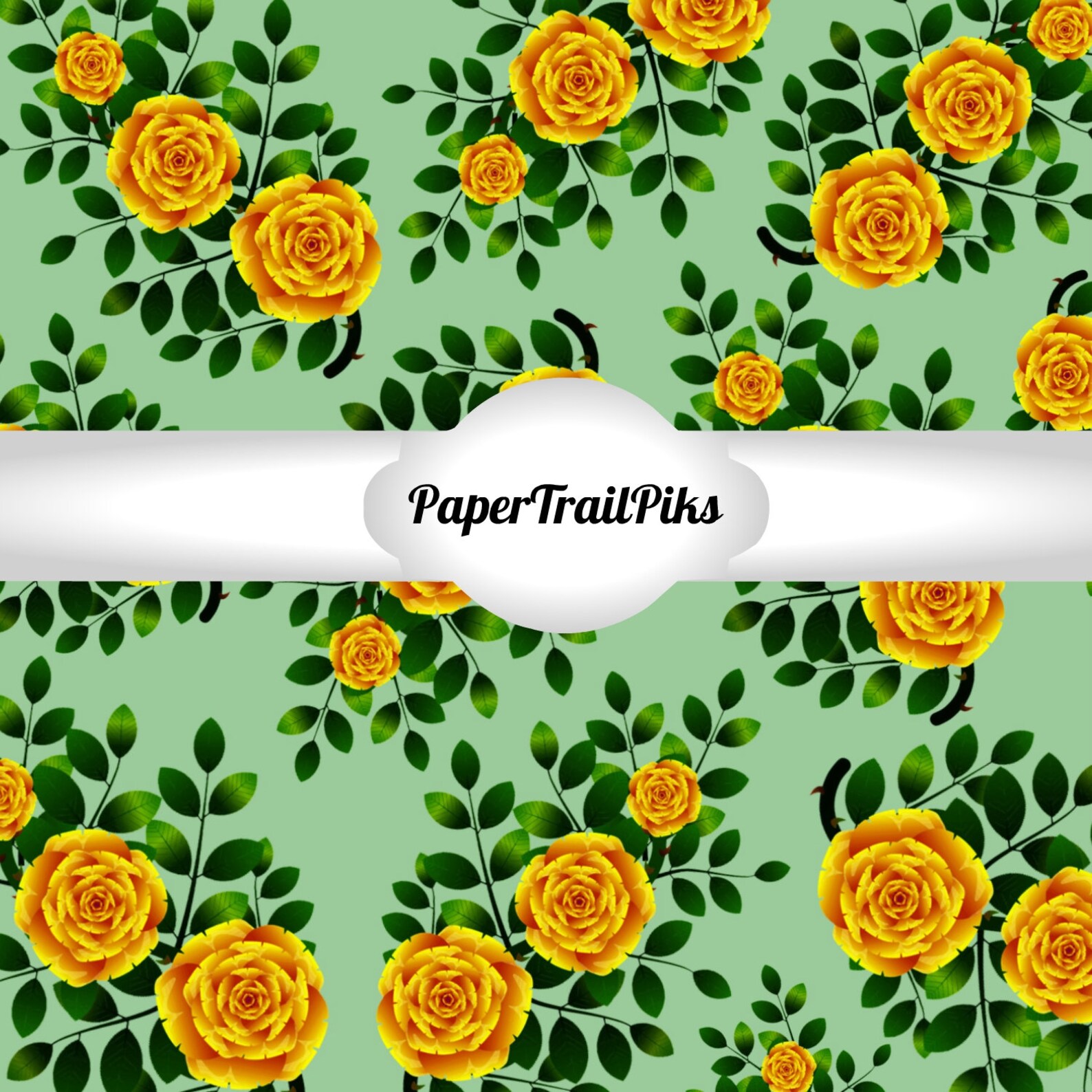 Flowers Digital Paper Digital Downloads, Scrapbooking Backgrounds ...