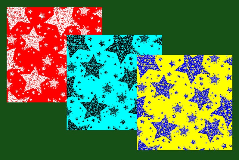 Stars Digital Paper Downloads, Seamless Background, Starry Night ...