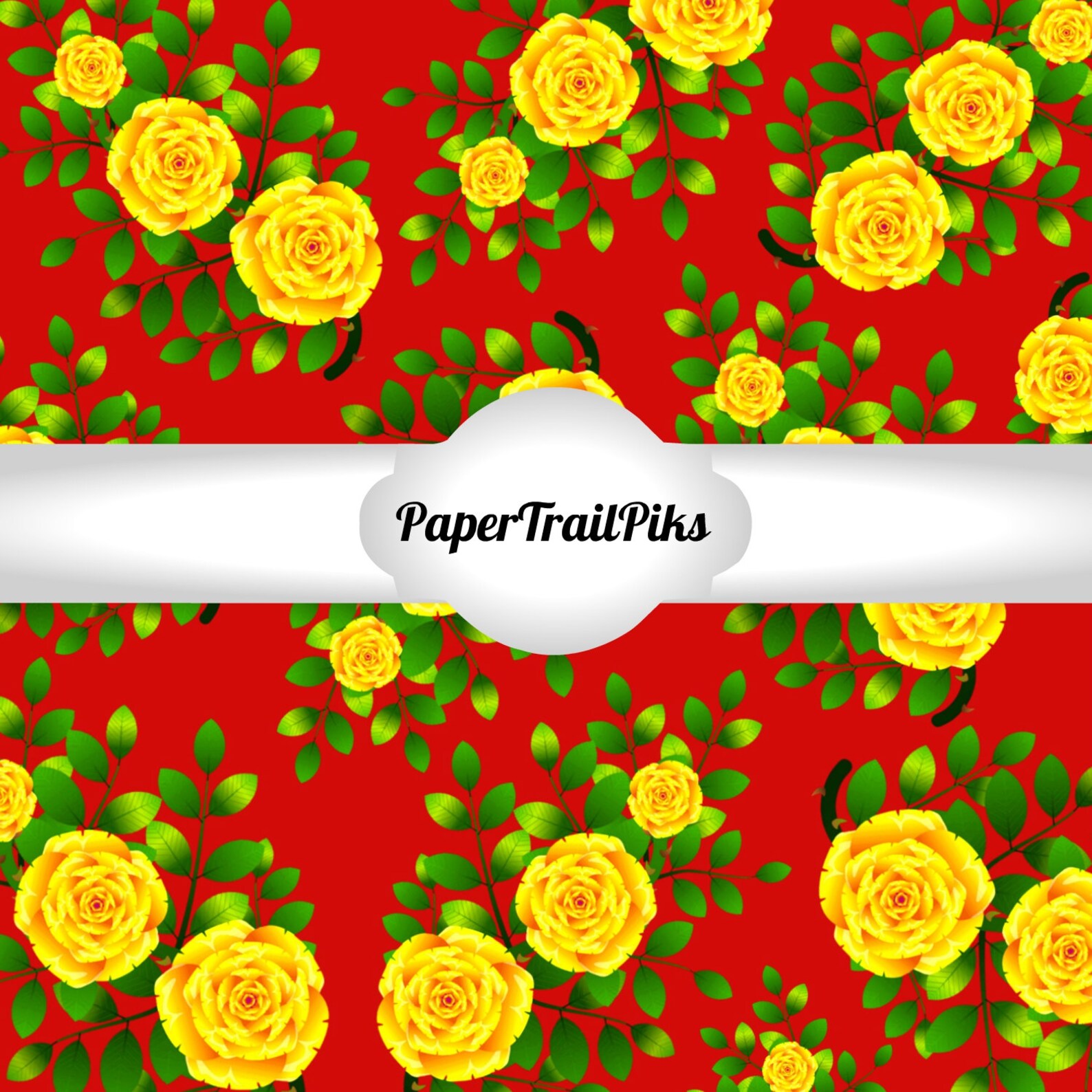 Flowers Digital Paper Digital Downloads, Scrapbooking Backgrounds ...