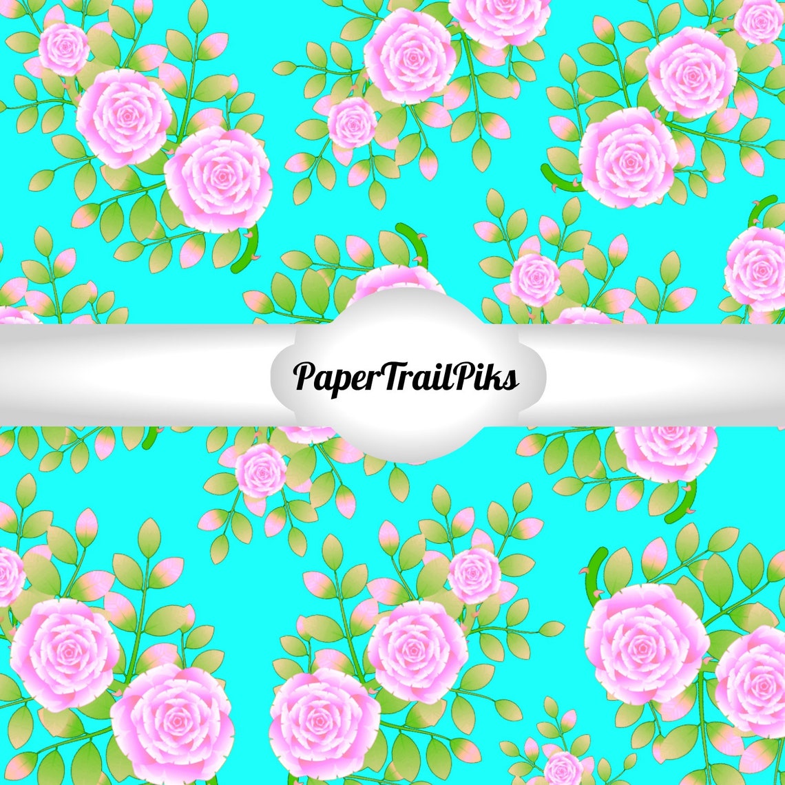 Flowers Digital Paper Digital Downloads, Scrapbooking Backgrounds ...