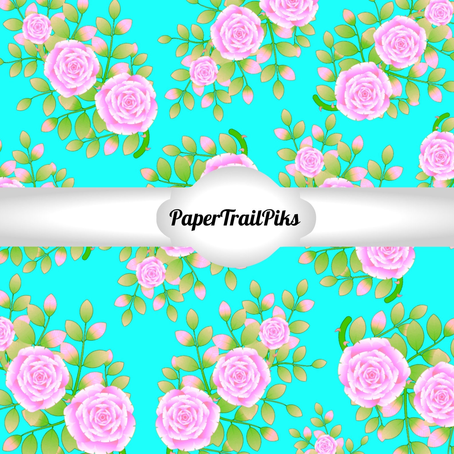 Flowers Digital Paper Digital Downloads, Scrapbooking Backgrounds ...