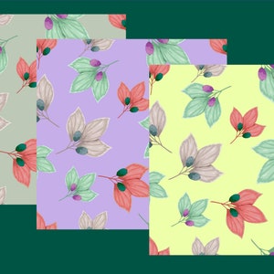 Leaves Digital Seamless, Papers Leaf Design, Digital Downloads Leaves ...