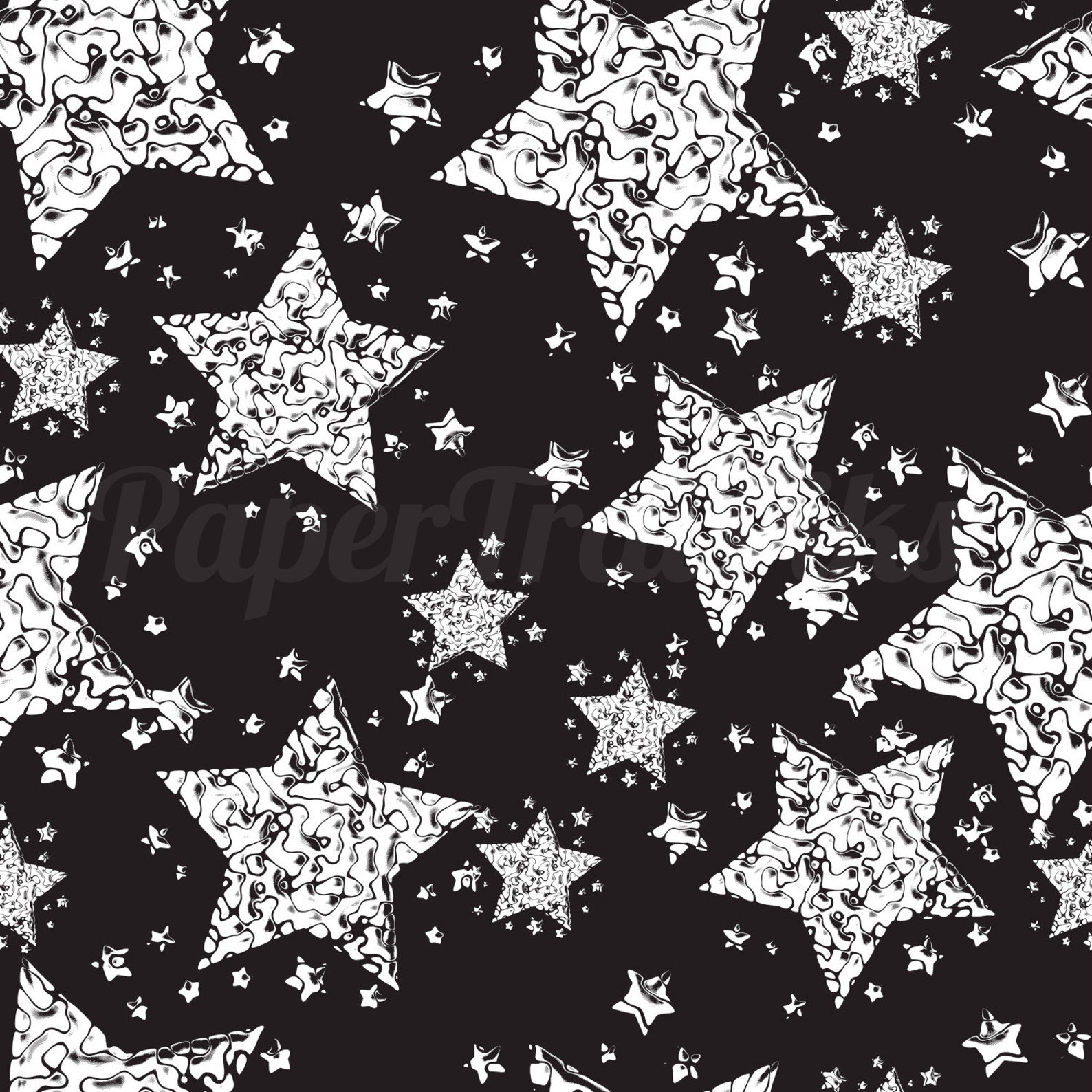 Stars Digital Paper Downloads, Seamless Background, Starry Night ...