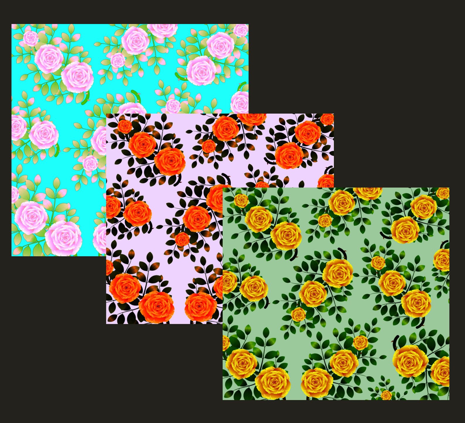 Flowers Digital Paper Digital Downloads, Scrapbooking Backgrounds ...