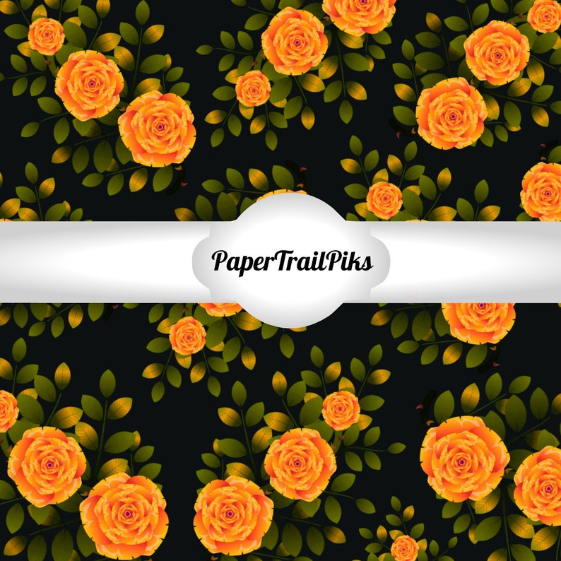 Flowers Digital Paper Digital Downloads, Scrapbooking Backgrounds ...