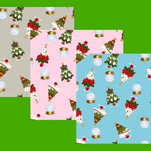 Christmas Tree Digital Papers Holiday Craft Instant - Etsy