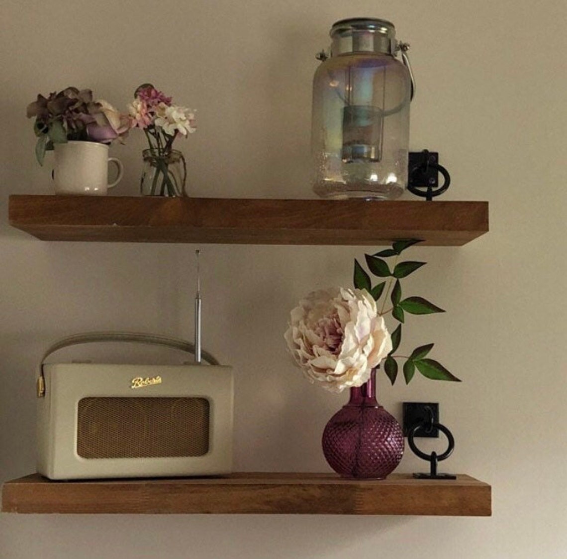 Set of 2 Unique Floating Industrial Shelving Brackets - Etsy