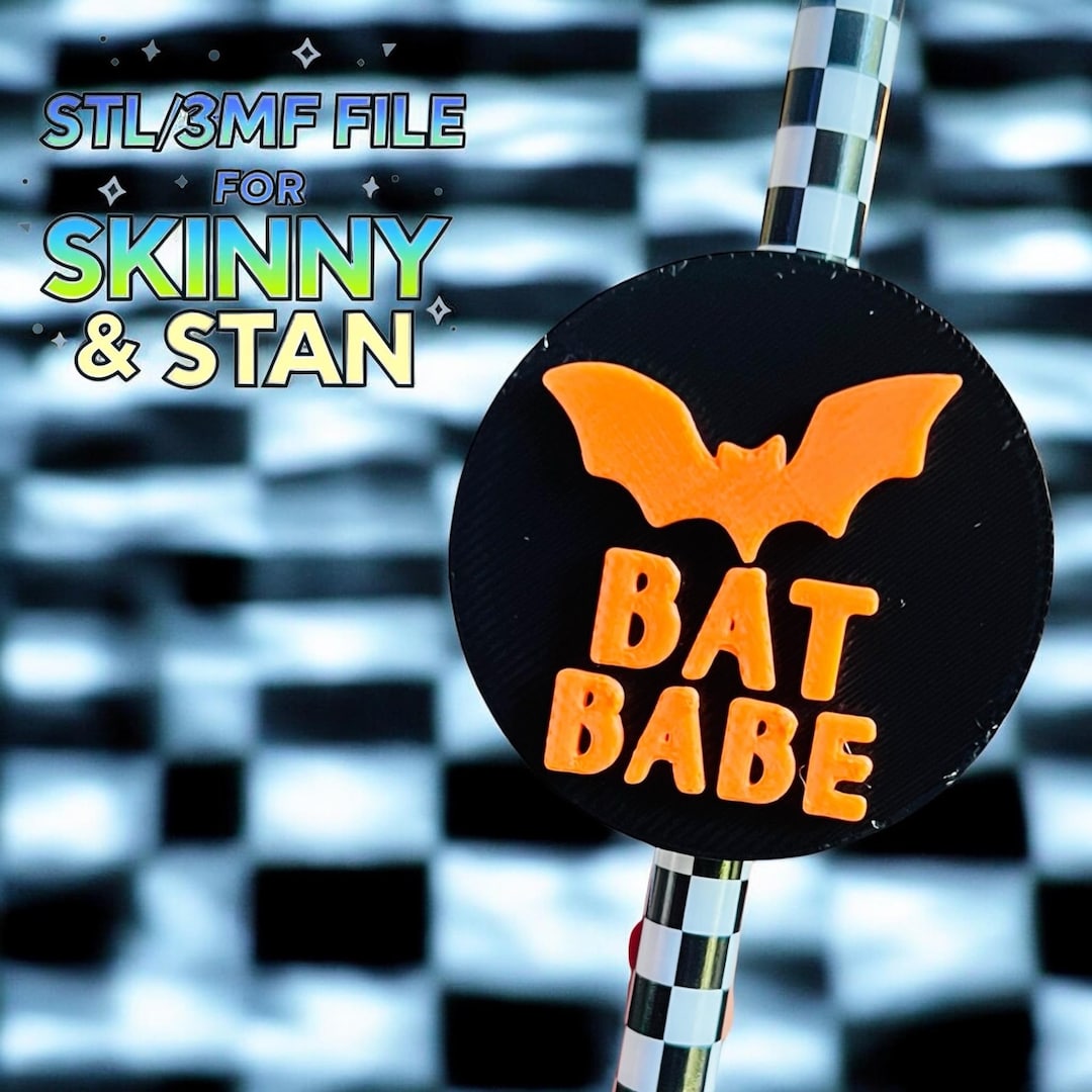 Bat Babe Straw Topper STL File | 3D Printable Funny Cup Topper - Etsy