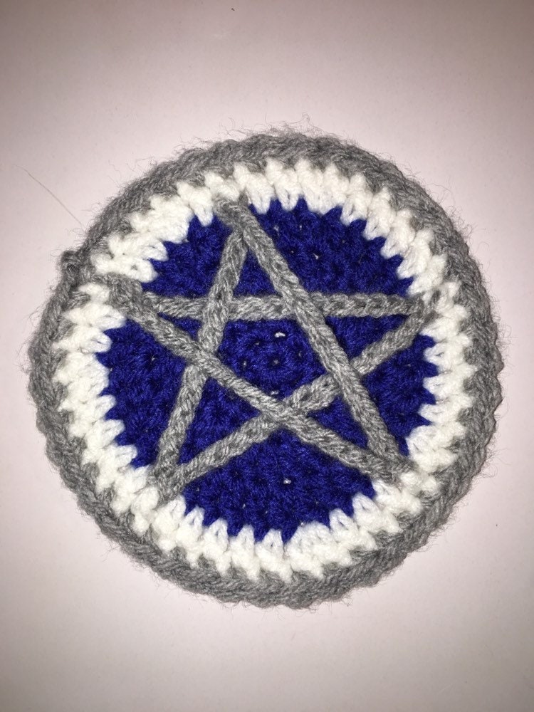 Pentacle Crochet Altar Tile - Etsy