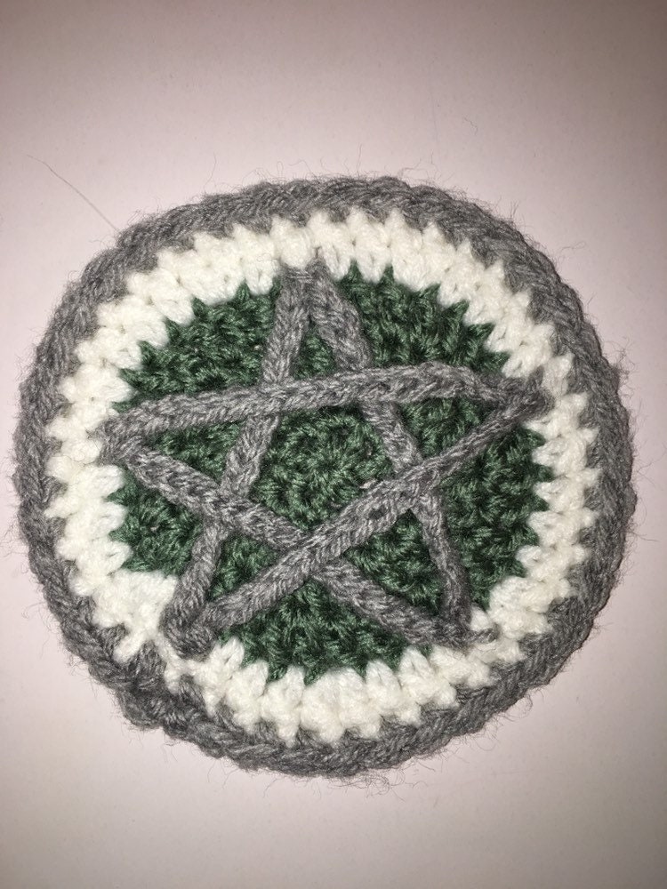 Pentacle Crochet Altar Tile - Etsy