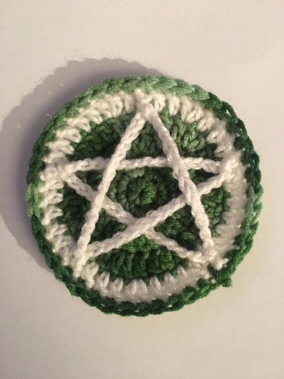 Pentacle Crochet Altar Tile | Etsy