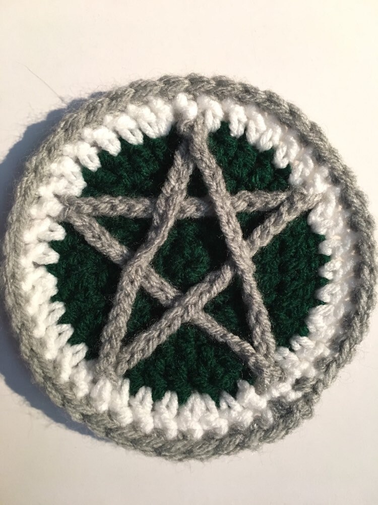 Pentacle Crochet Altar Tile - Etsy