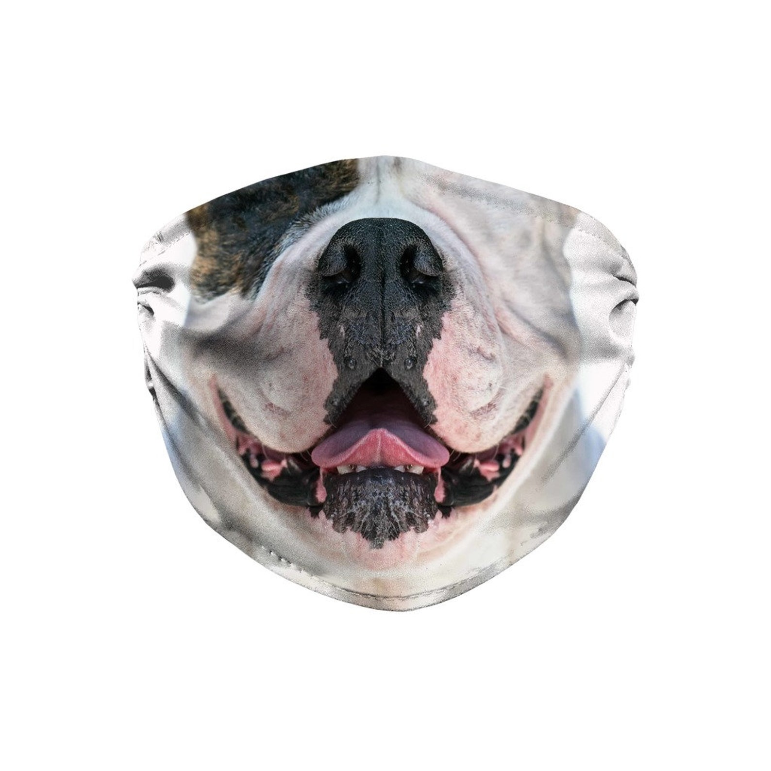 American Bulldog Dog Mouth Face Mask With Filter Pocket Self | Etsy
