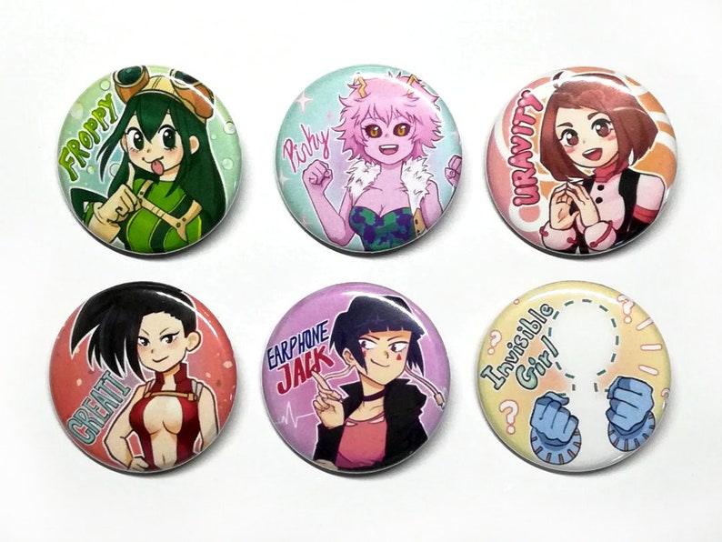 My Hero Academia Button Pin Set Etsy