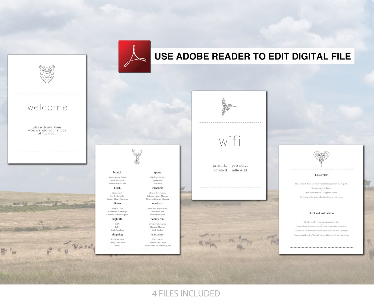 Airbnb Printables Vacation Rental Airbnb Decor House - Etsy