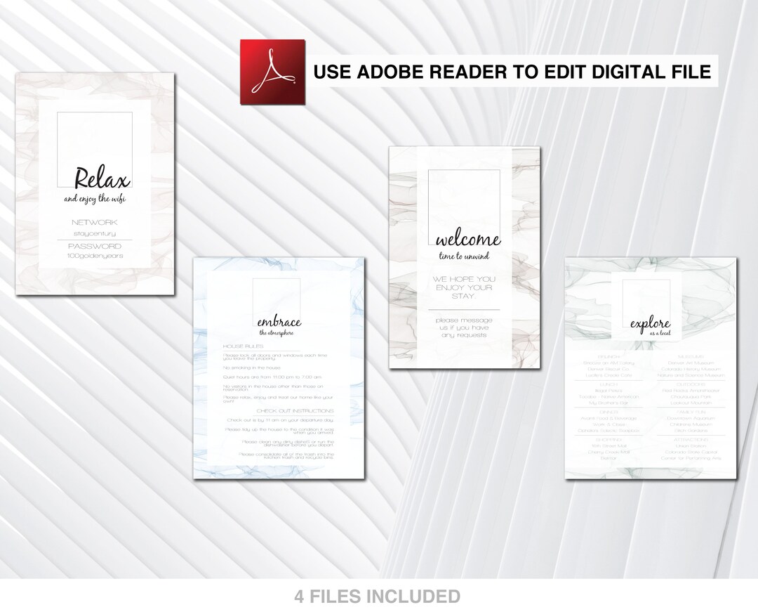 Airbnb Printables | Vacation Rental | Airbnb Decor | House Welcome Sign ...