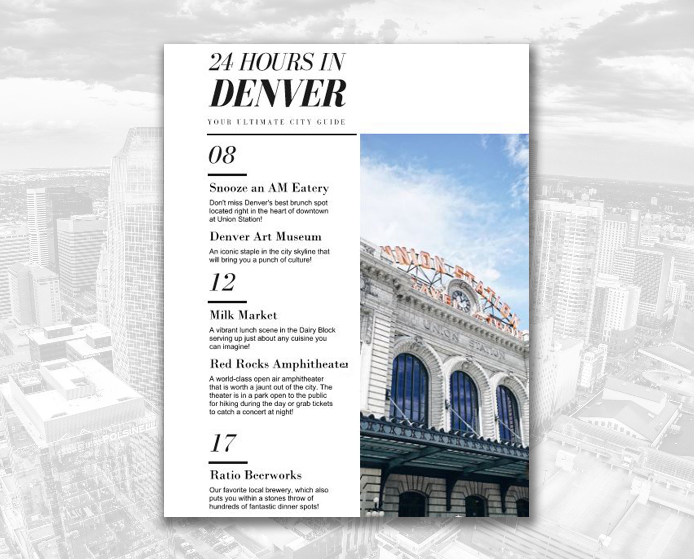 Denver City Guide Airbnb Welcome Book Airbnb Printables Vacation Rental ...