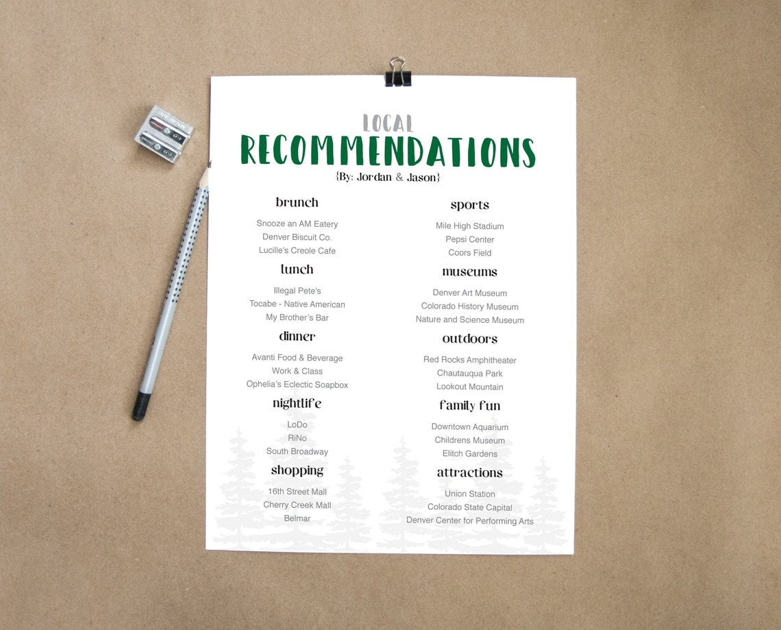 Airbnb Printables | Host Recommendations | Vacation Rental Airbnb ...