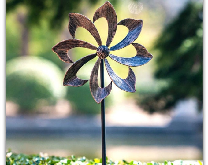 Copper Wind Rotator, Kinetic Wind Spinner, Yard Art Rotating Wind ...