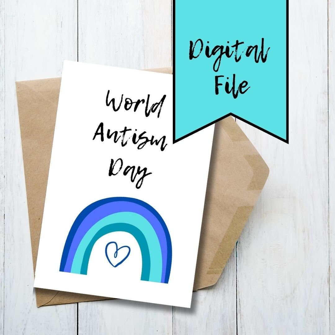 World Autism Day Card, Autism Day Card, Autistic, Diagnosis ...