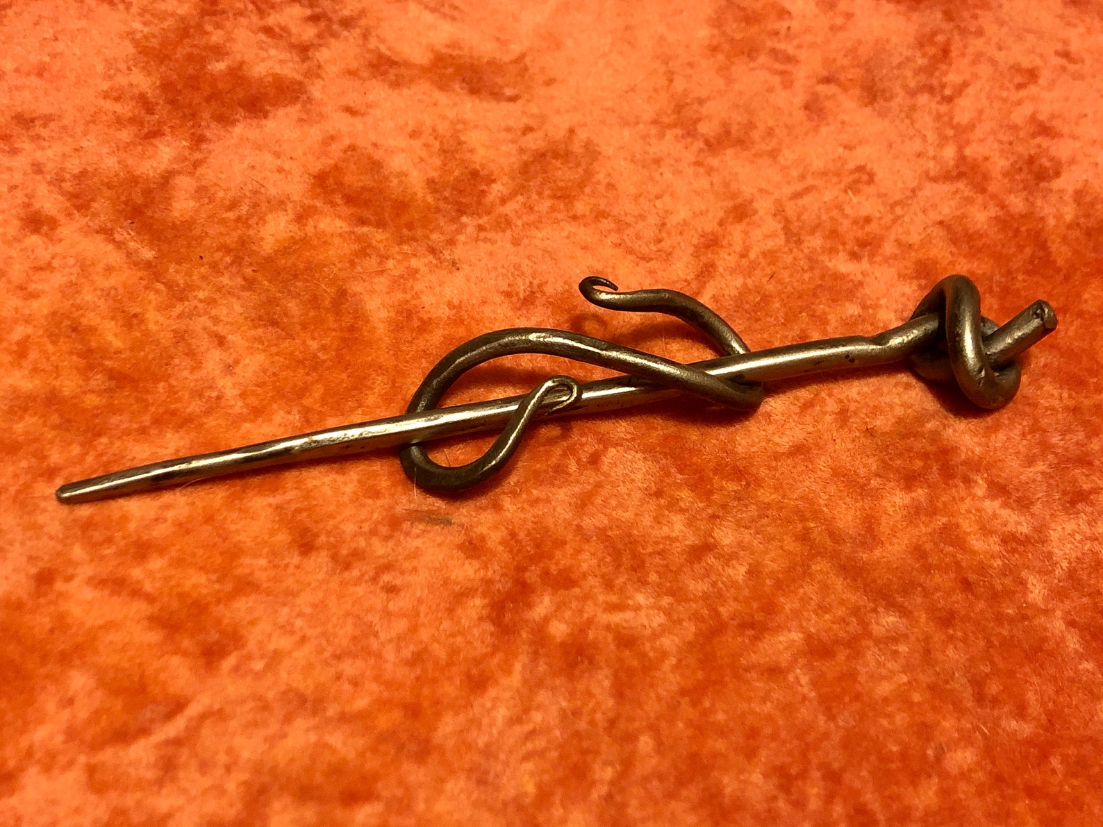 Hand Forged Knot Hair Pin Iron Hair Pin Barrette Hand Forged | Etsy