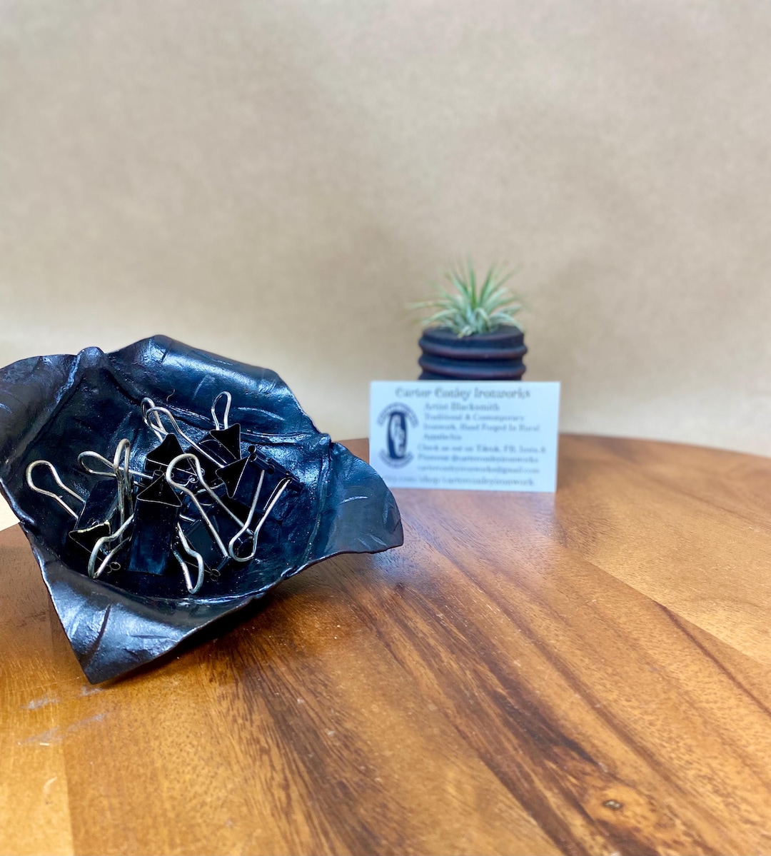 Hand Forged Fold Formed Bowl Upcycled Metal Diamond Plate Forged Bowl ...