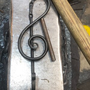 Treble Clef Wrought Iron Hook Hans Forged Hook Wall Hook Music Lovers ...
