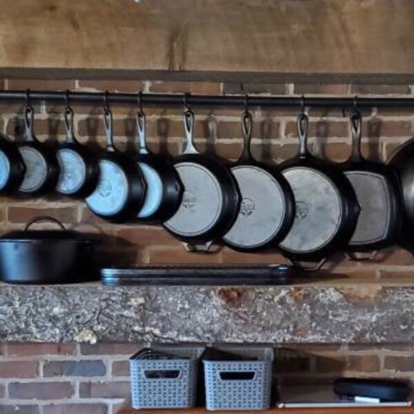 Pan Hooks Wrought Iron Pot Racks - Hanging & Wall Mounted Wrought Iron ...