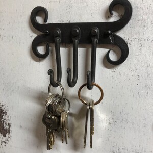 Set of Two Hand Forged Hook Racks With Rams Head Scrolls Traditional ...