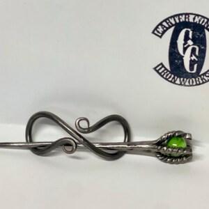 Hand Forged Caged Marble Magic Wand Hair Pin Blacksmith Made Ohio Made ...