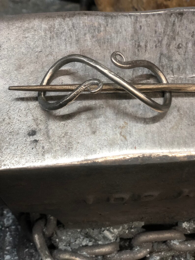 Hand Forged Knot Hair Pin Iron Hair Pin Barrette Hand Forged | Etsy