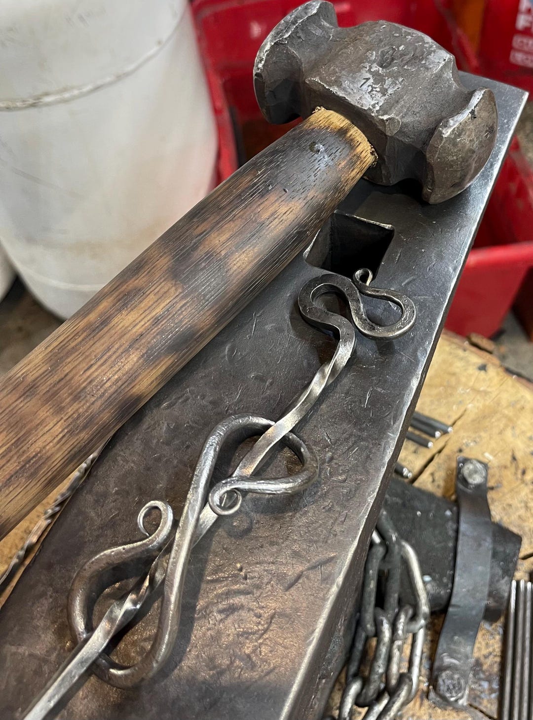 Hand Forged Fancy Twist Hairpin Blacksmith Made Hairpin Ohio Made ...