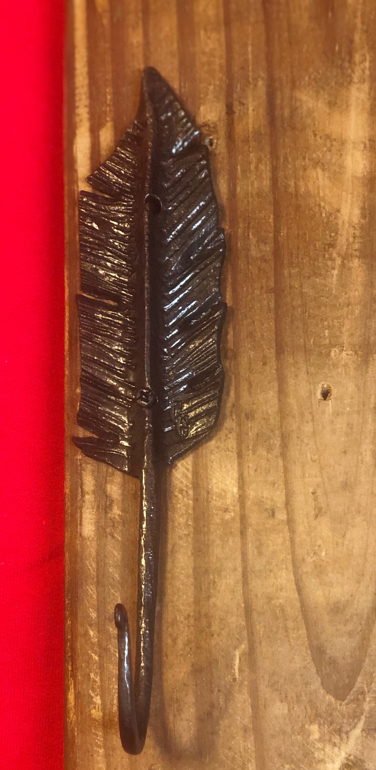 Hand Forged Feather Hook Wall Hook Hand Forged Blacksmith Made - Etsy