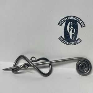 Hand Forged Hair Pin Spiral Scroll Hair Pin Hand Forged Hair Pin ...