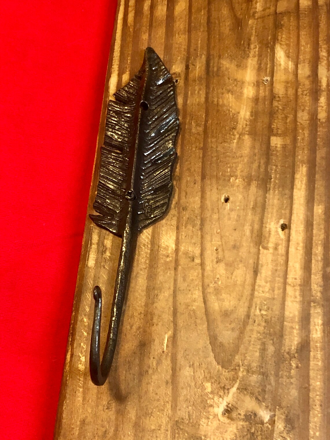 Hand Forged Feather Hook Wall Hook Hand Forged Blacksmith Made - Etsy