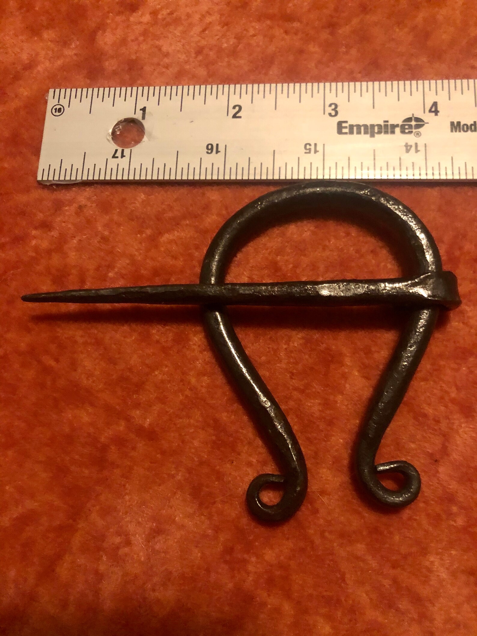 Iron Cloak Pin Penannular Brooch Blanket Pin Hand LARP Renfest - Etsy