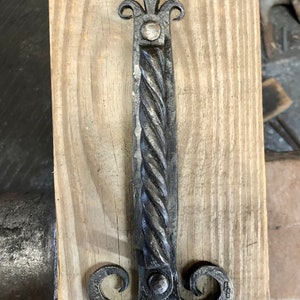 Hand Forged Medieval Style Door Pull Gate Pull Door Handle Scrolled ...