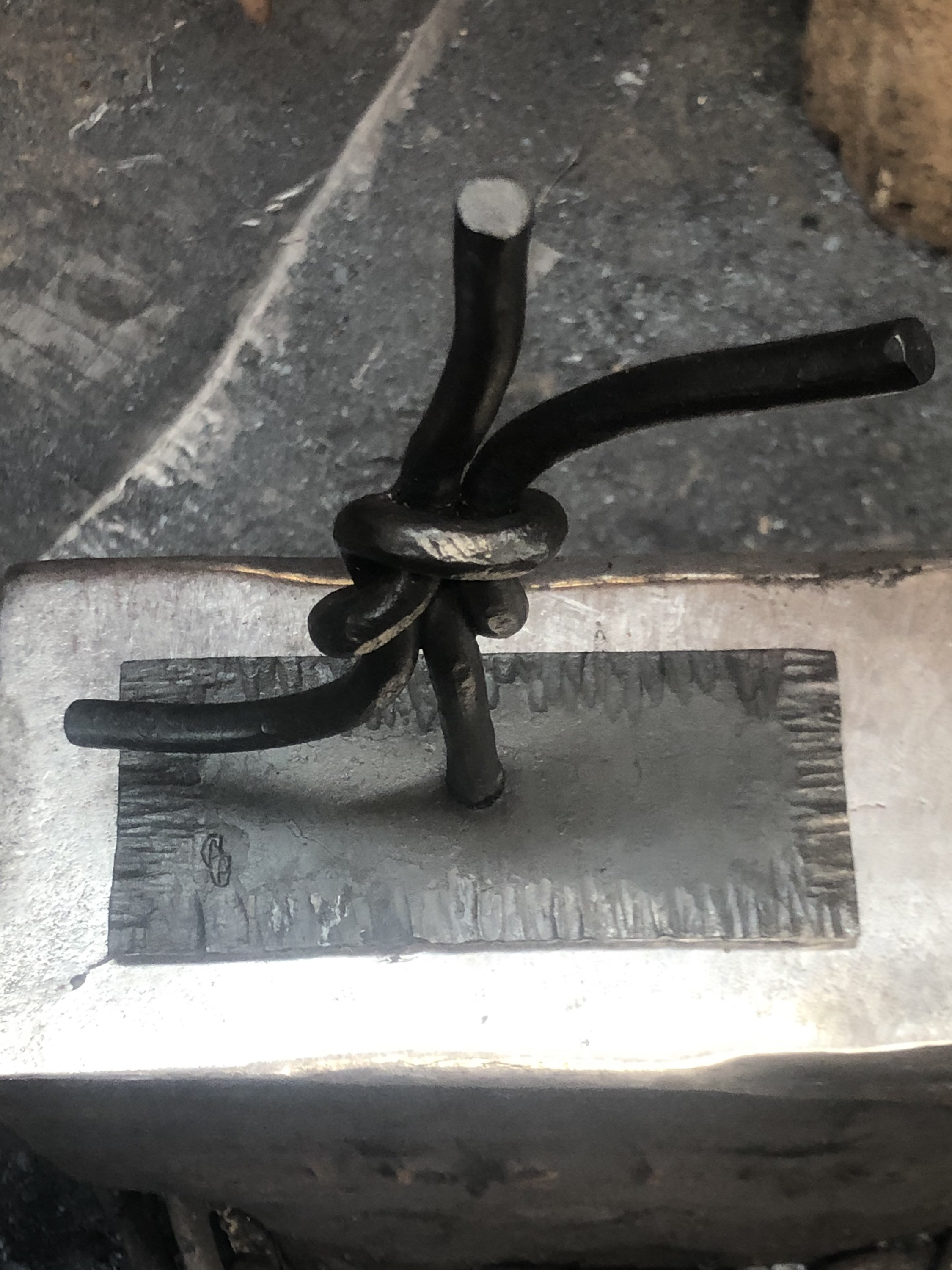 Hand Forged Square Knot Sculpture Iron Knot Forged Knot Iron Metal Art ...