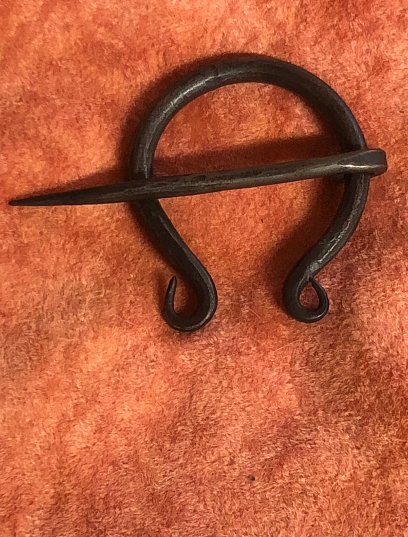 Hand Forged Iron Cloak Pin Penannular Brooch Blanket Pin LARP | Etsy