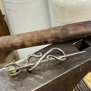 Hand Forged Caged Marble Magic Wand Hair Pin Blacksmith Made Ohio Made ...